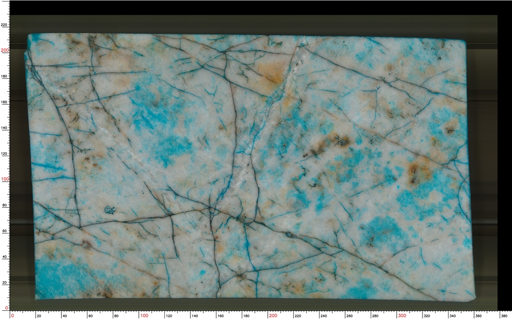 Cristallo Blue Quartzite Slabs : 396.374㎡ in stock