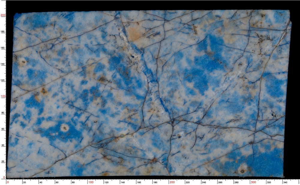 Cristallo Blue Quartzite Slabs : 396.374㎡ in stock