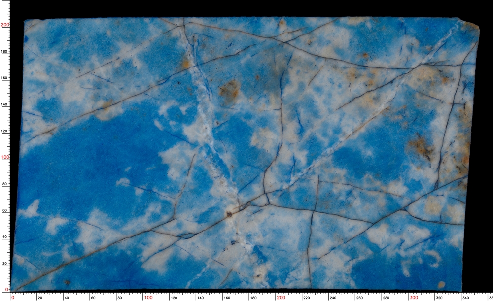 Cristallo Blue Quartzite Slabs : 396.374㎡ in stock