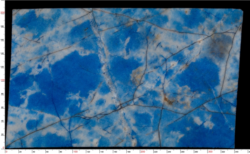 Cristallo Blue Quartzite Slabs : 396.374㎡ in stock