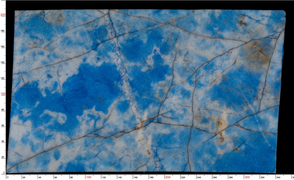 Cristallo Blue Quartzite Slabs : 396.374㎡ in stock