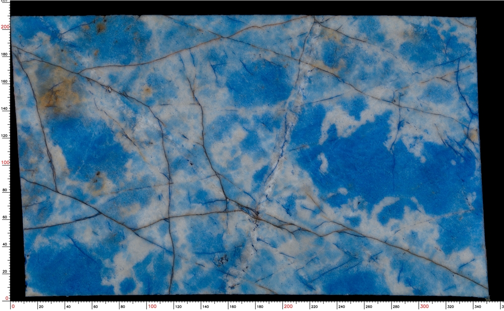 Cristallo Blue Quartzite Slabs : 396.374㎡ in stock