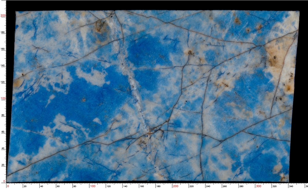 Cristallo Blue Quartzite Slabs : 396.374㎡ in stock