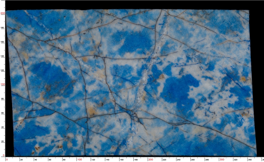 Cristallo Blue Quartzite Slabs : 396.374㎡ in stock