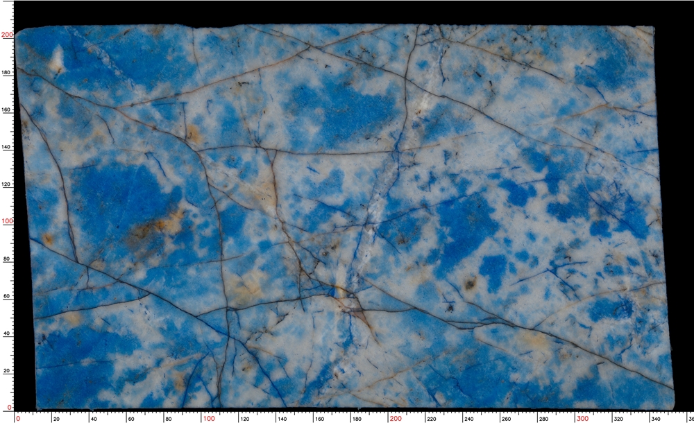 Cristallo Blue Quartzite Slabs : 396.374㎡ in stock