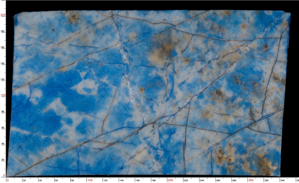 Cristallo Blue Quartzite Slabs : 396.374㎡ in stock