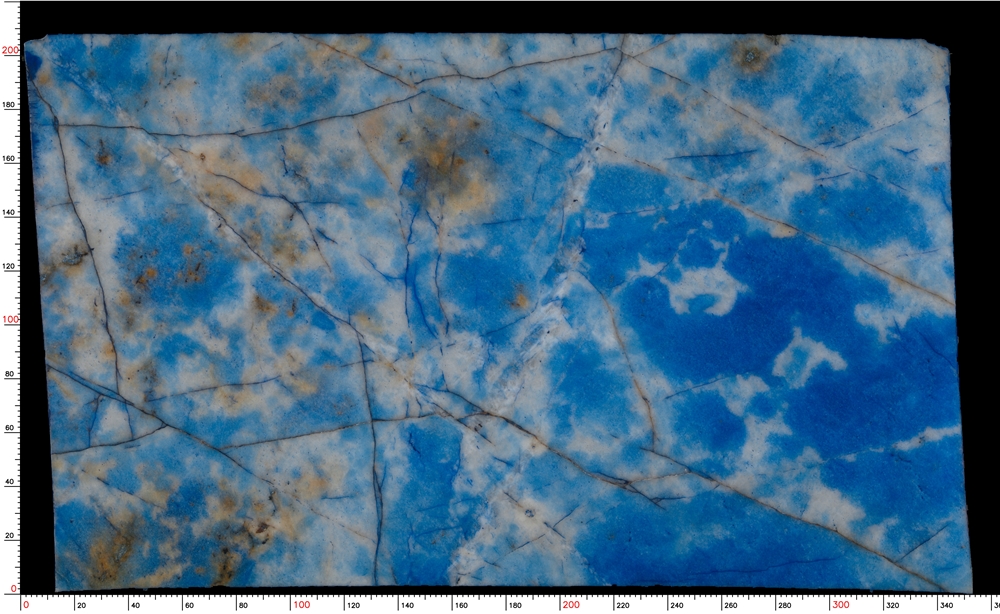Cristallo Blue Quartzite Slabs : 396.374㎡ in stock