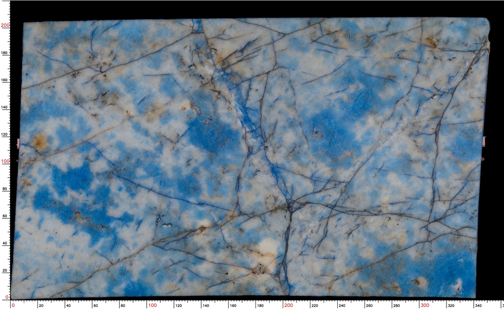 Cristallo Blue Quartzite Slabs : 396.374㎡ in stock