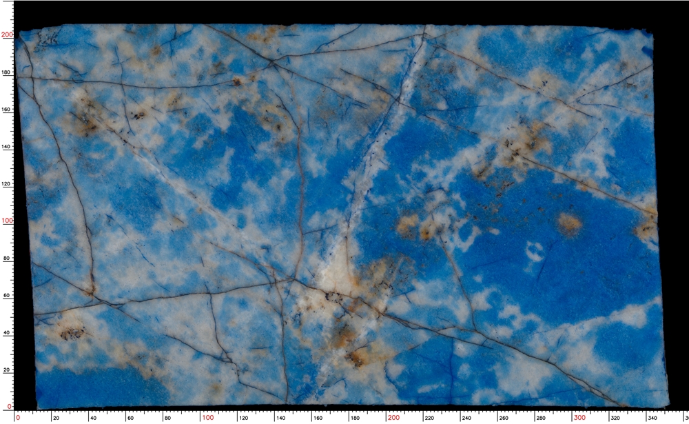 Cristallo Blue Quartzite Slabs : 396.374㎡ in stock