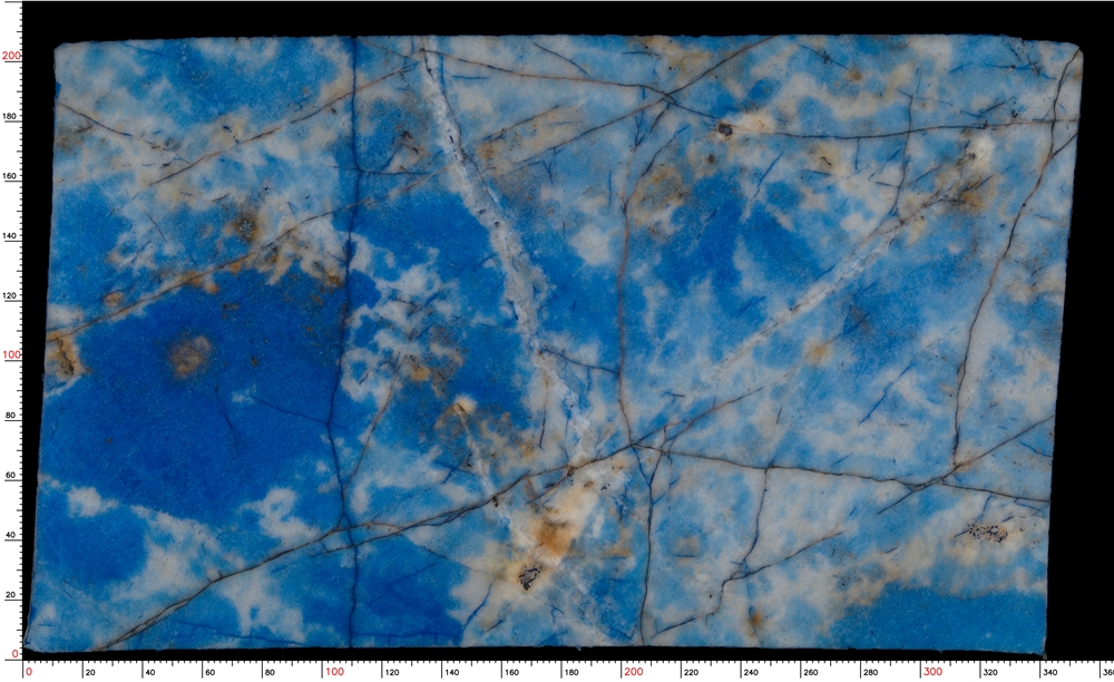 Cristallo Blue Quartzite Slabs : 396.374㎡ in stock