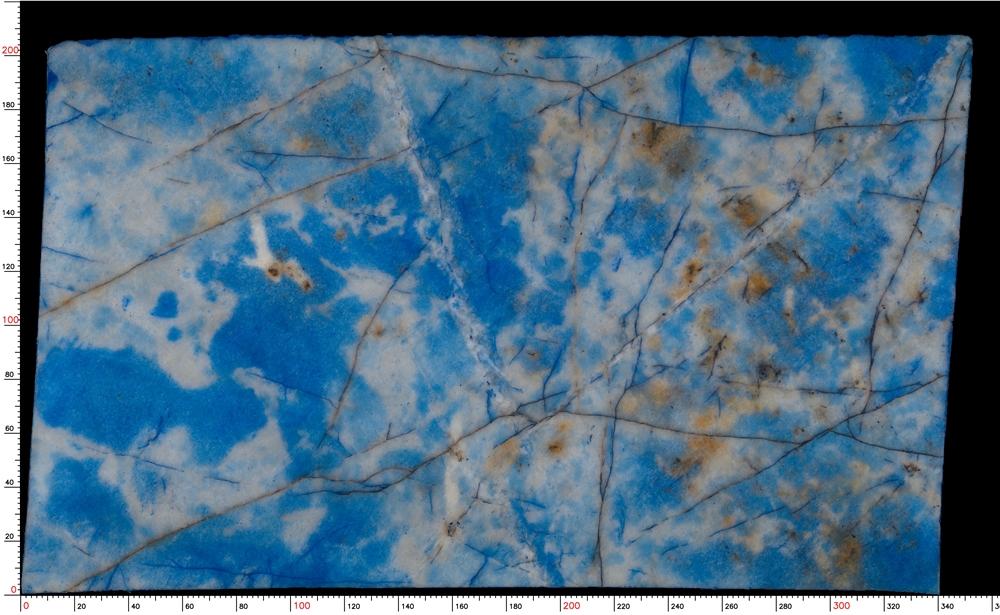 Cristallo Blue Quartzite Slabs : 396.374㎡ in stock